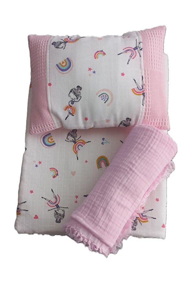 PAMBİQ BEBE Baby Set of Three Diaper Cover and Blanket - Trendyol