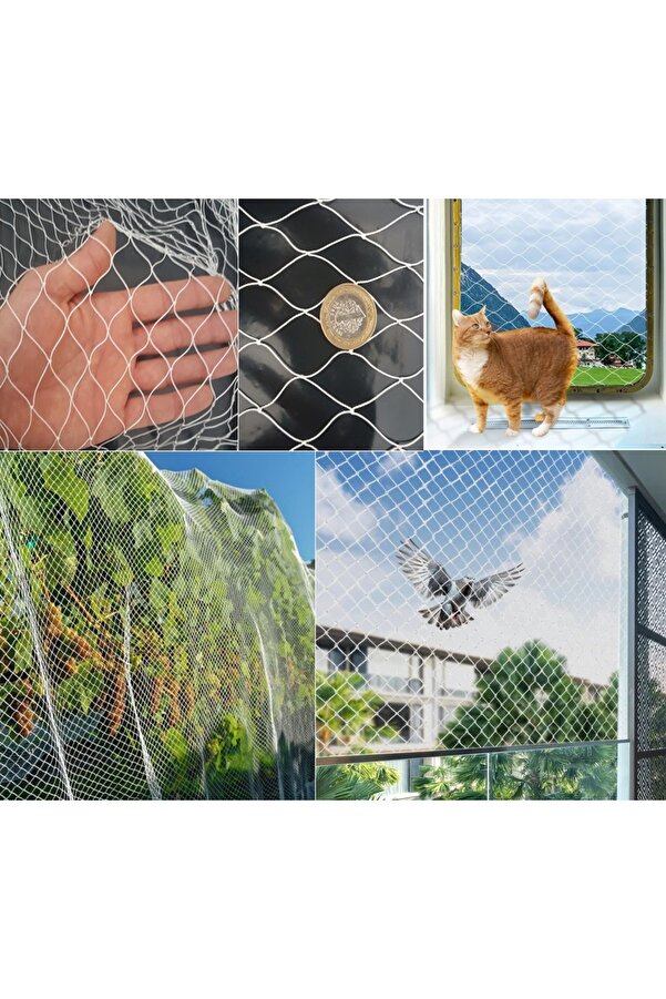 PLT FİLE 3 X 11 Meter Bird Net - for Balcony, Cat and Bird Prevention ...