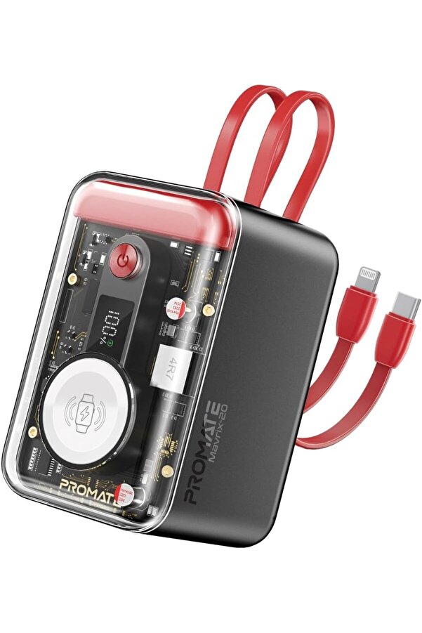 Promate 5-In-1 Power Bank, Universal 20000 mAh Charger with Built-In ...