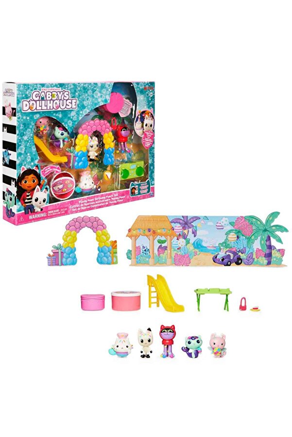 Spinmaster Gabbys Doll House Pandy Paws Birthday Party Figure Set ...