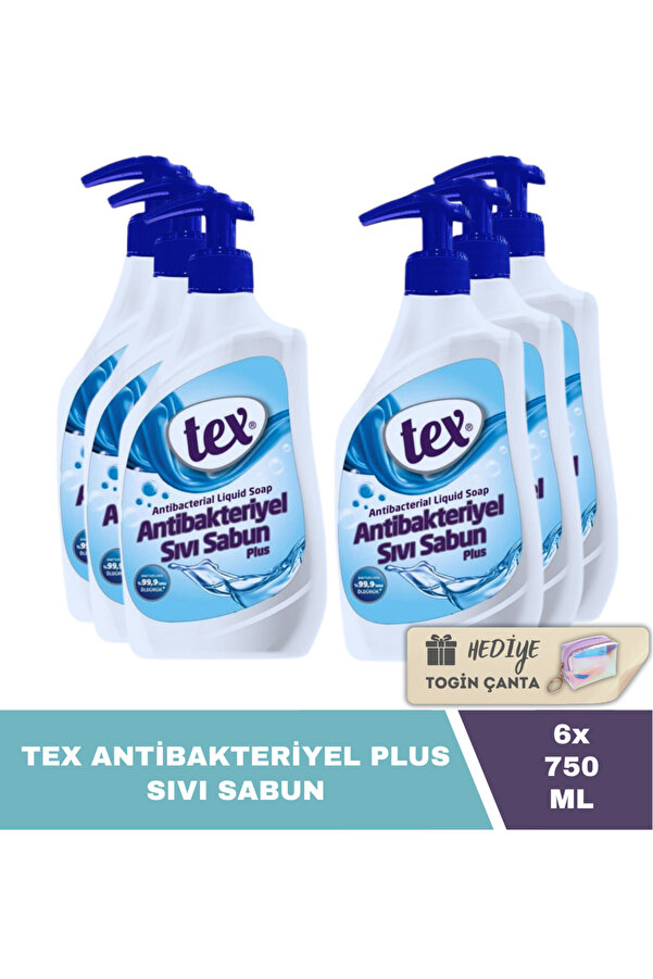 Tex Plus Liquid Soap 750 ml X6 Pieces + Gift Togin Bag- Trendyol