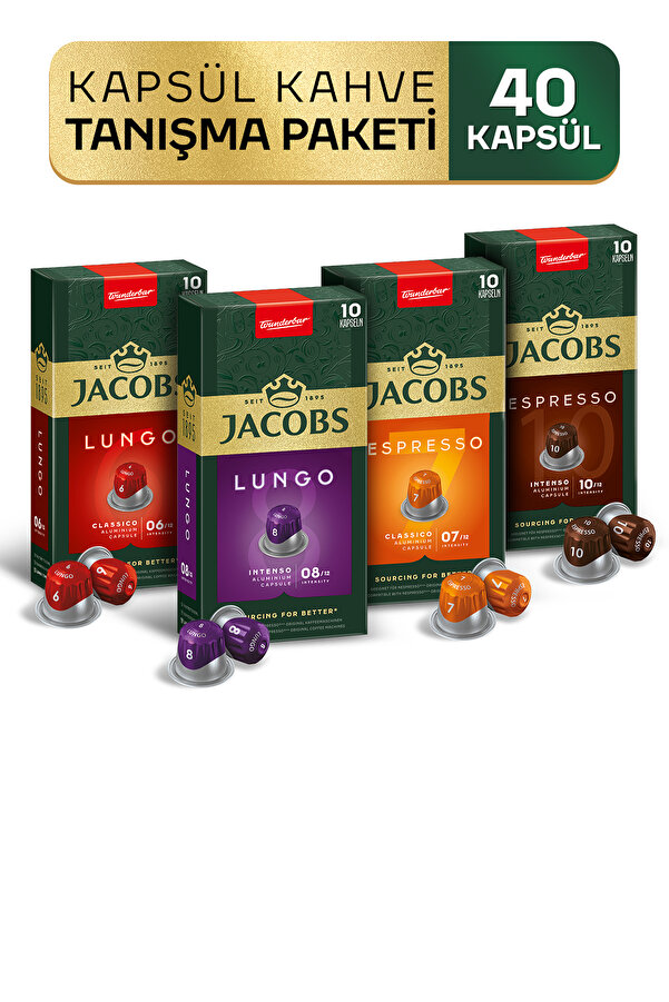 Jacobs Capsule Coffee Meet Pack 40 (Nespresso Compatible Aluminum ...
