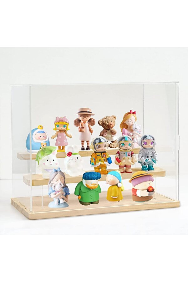 Arabest Three Tier Solid Wood Ladder Blind Box Storage Display Box ...