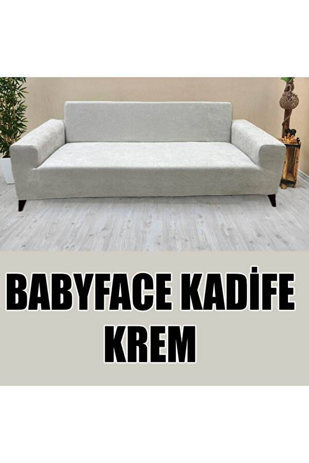 Home Кадифена материя Babyface за тройно легло и разтегателен диван- Trendyol