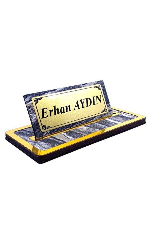 MEGA KANYON Marble Pattern Desk Name Tag, Office Desktop Name Tag, New ...