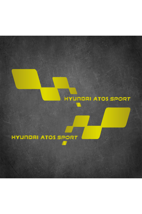 Sönmez Dijital Hyundai Atos Sport under Door Sticker - 2 Pcs, 40cm X ...