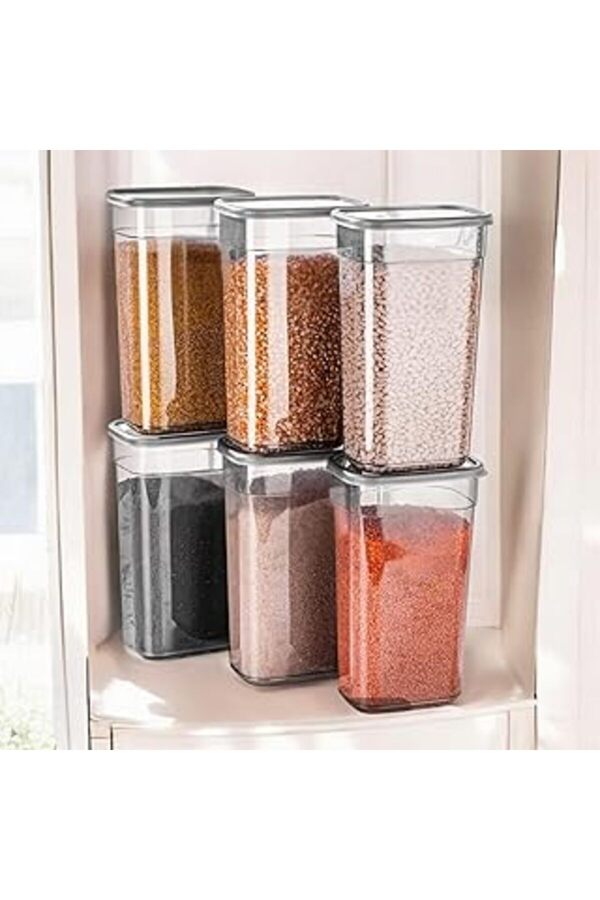 nazeninstoğu Welcomein Set of 6 3200ml Mega Size Labeled Rectangular ...