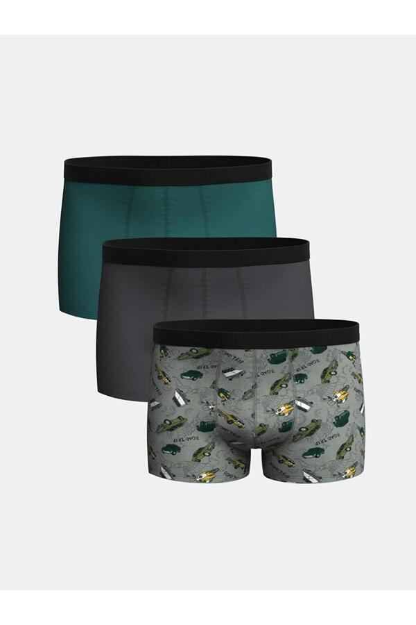 LC Waikiki Standard Mold Cotton Flexible Men's Boxers 3-Piece - Trendyol