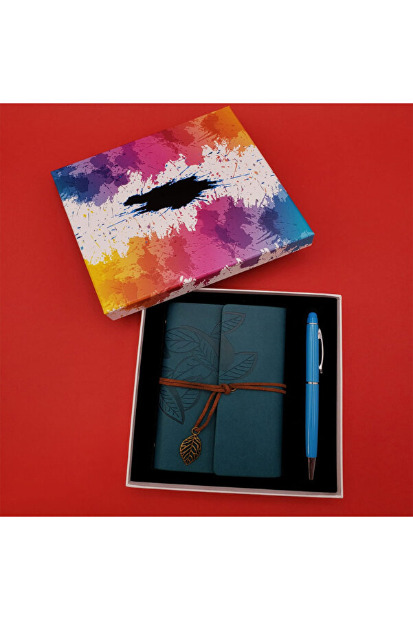 Runaway Ballpoint Pen and Blue Leather Notebook Set – Elegance and ...