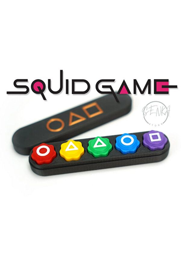 3D Craft Squid Game Set of 5 Colored Stones - Squid and Cribstone Toys ...