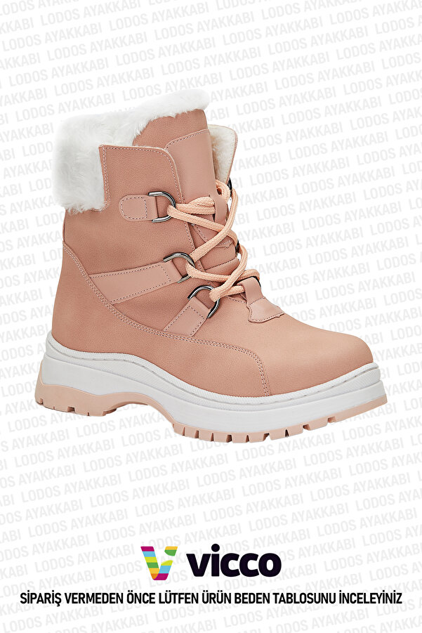 Vicco Alexis Furry Girl S Powder Boots - Trendyol