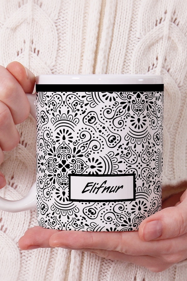 Sionar Custom Your Name Elifnur Coffee Cup - Magic-Elifnur - Trendyol