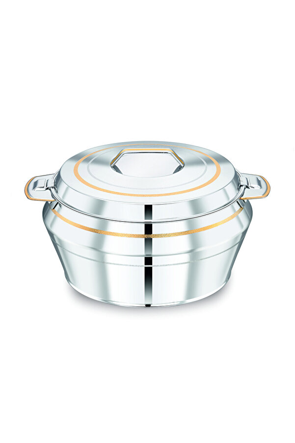 Bohara Stainless Steel Food Container Shakeela Decorated With Golden ...