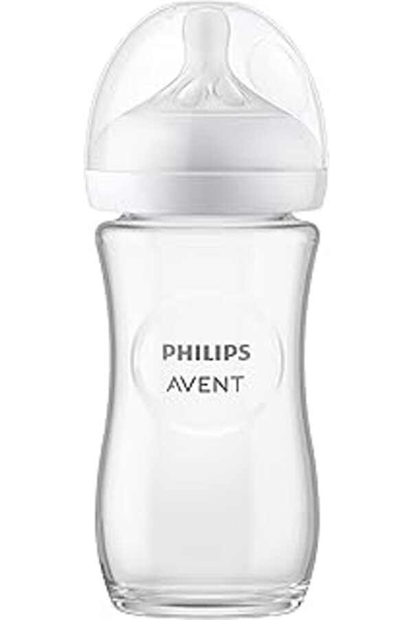ShopZum Avent Natural Response Glass Baby Bottle - 240 Ml, 1 Month and ...