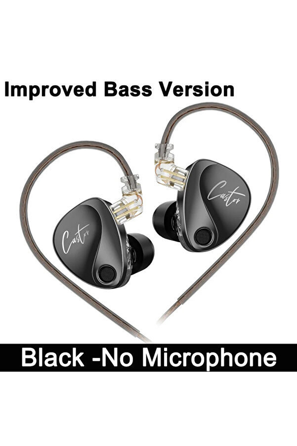 Choice KZ Castor Wired Earphone Improved Bass HiFi Earphones 2 Dynamic ...