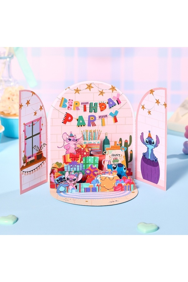 Choice Stitch Celebrate Birthday Greeting Card Creative Double Door Pop ...