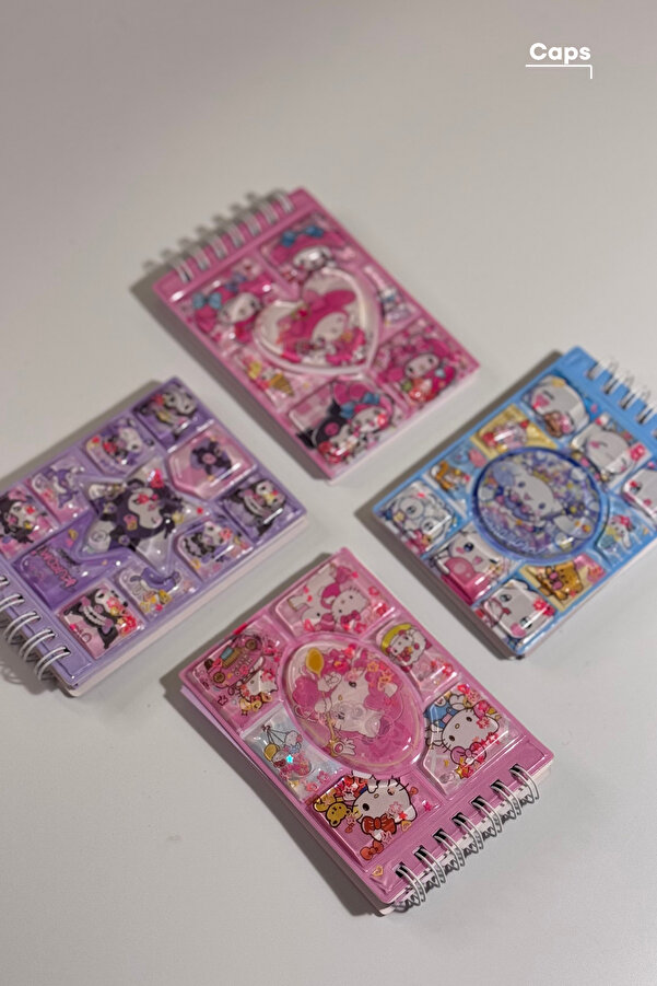 caps 4Pcs Sanrio Designs Mini Watery Notebook Set – Hello Kitty ...