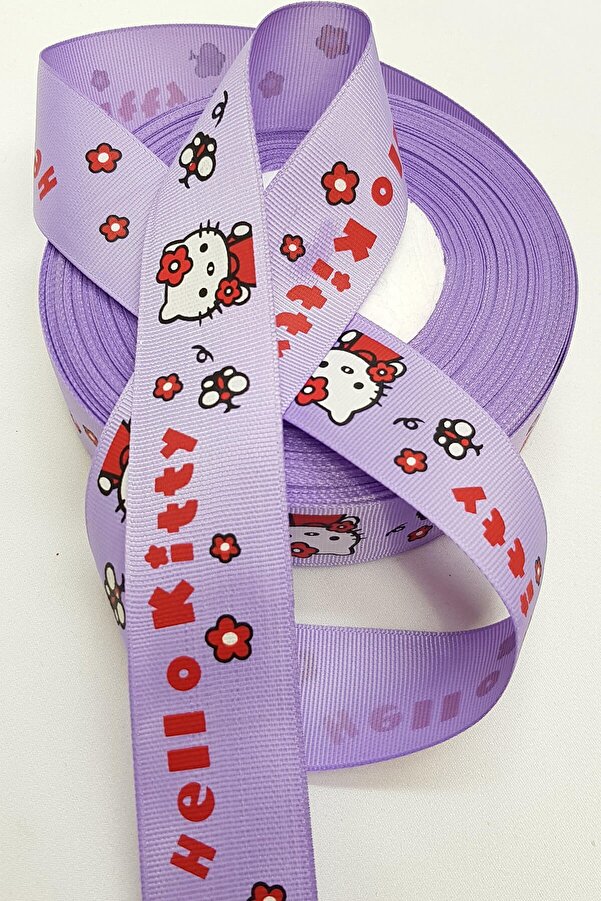 Hayalperest boncuk Lilac Hello Kitty Printed Grosgrain Ribbon 3 cm ...