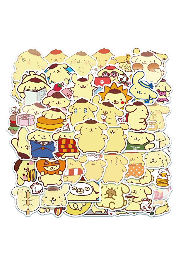 Choice Kawaii Pompompurin Stickers Mixed Sanrio Kuromi Decals For Diy ...