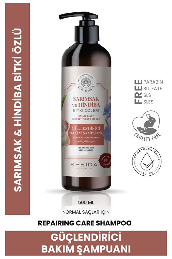 Sheida Active Shine Strengthening Care Shampoo with Garlic and Chicory ...