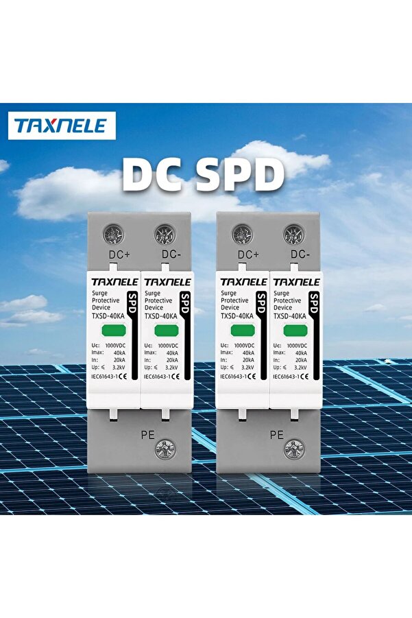 Choice 40KA DC 600V DC SPD Surge Protective Device 600V 1000V 2P 20KA ...