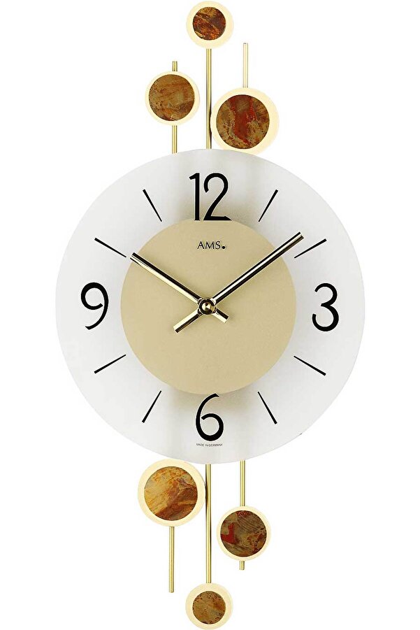 AMS Wall Clock AMS 9389, Quartz, Transparent, Analogue, Modern - Trendyol