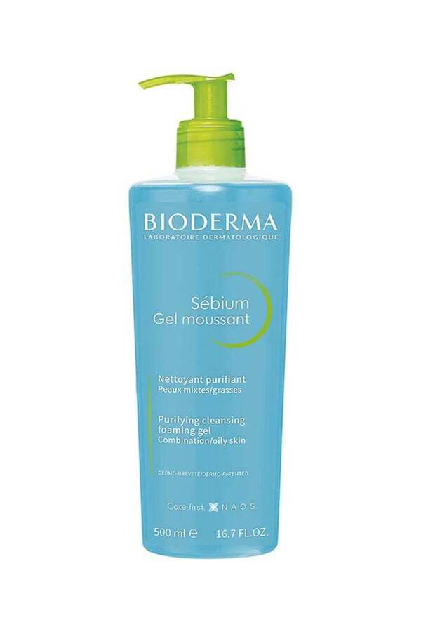 Bioderma Sebium Gel Moussant Purifying Foaming Blue 500ml - Trendyol
