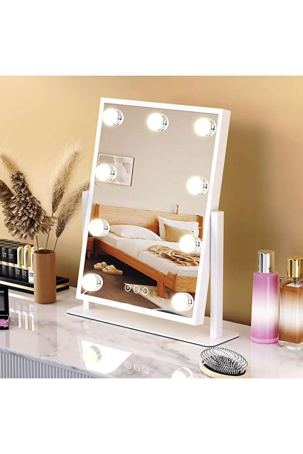 fulina Lighted Vanity Mirror, 3 Color Model ,Dimmable LED Bulbs and ...