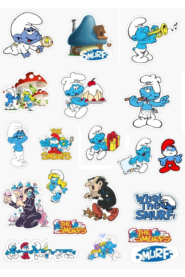 Major Selection Смърфовете - Комплект от 20 стикера на тема Смърфове ...