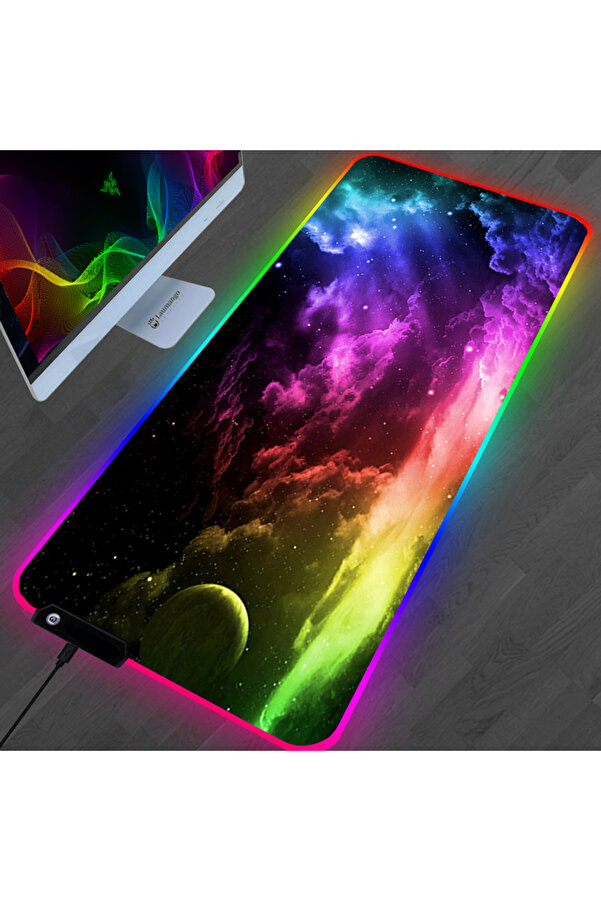 Laumango RGB250x350x3mm 2613 RGB Galaxy Milky Way Mouse Pad Kawaii ...