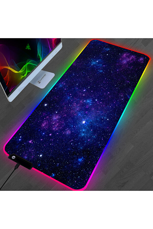 Laumango RGB350x600x3mm 2624 RGB Galaxy Milky Way Mouse Pad Kawaii ...