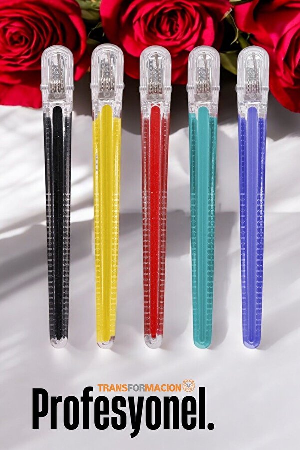 Transformacion Професионална щипка за коса от метал и акрил - 5 броя ...