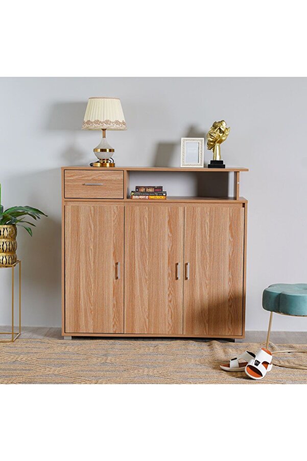 Danube Home Beak 30-pair Shoe Cabinet - Dark Brownl120xw40xh115cm- Trendyol
