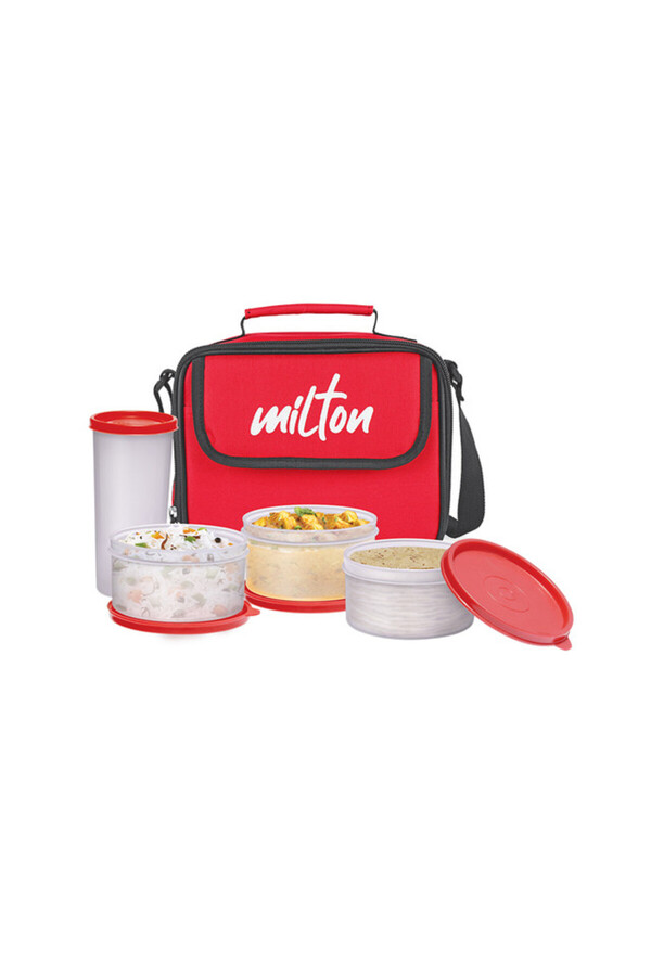 Milton New Meal Combi Lunch Box; 3 Containers and 1 Tumbler; Red- Trendyol