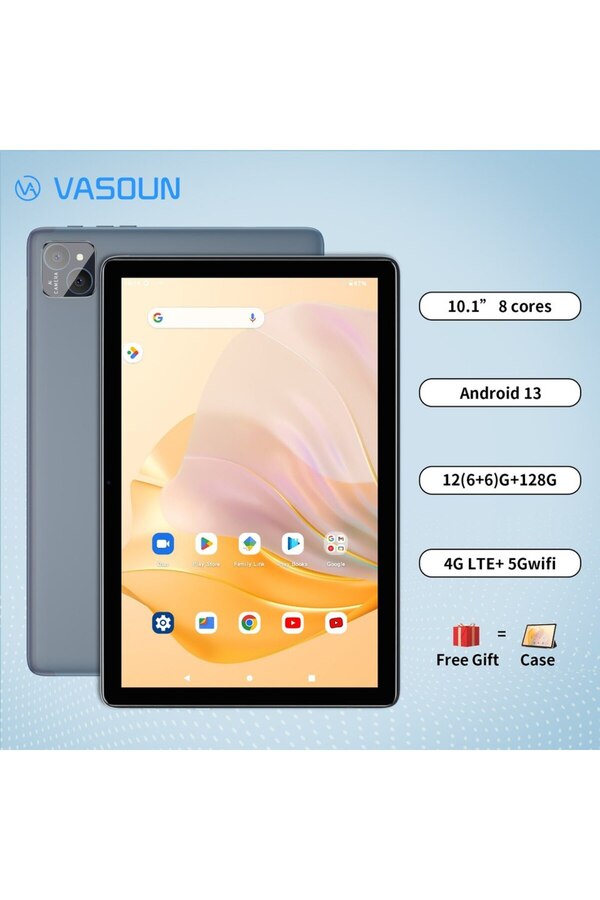 Choice US Grey with case VASOUN Android 14 Tablet 10.1", 12GB(6+6 ...