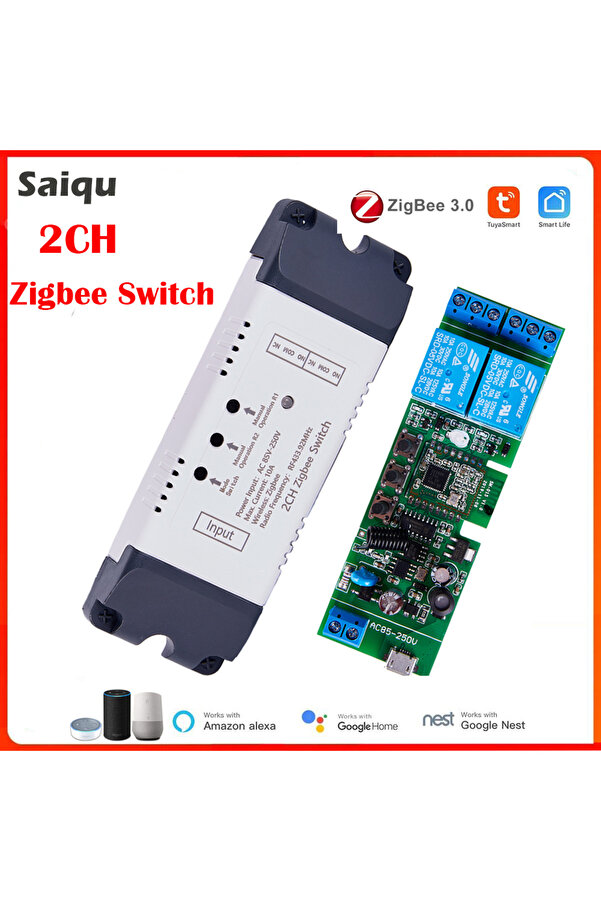 Choice DC7-32V Smart Switch 2CH Relay Module Zigbee Tuya WIFI Motor Module AC DC 7-32V 85-250V ...