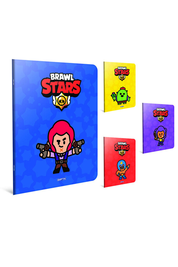 Gıpta Brawl Star Wire Cardboard Cover Notebook A5-60 Sheets Checkered ...