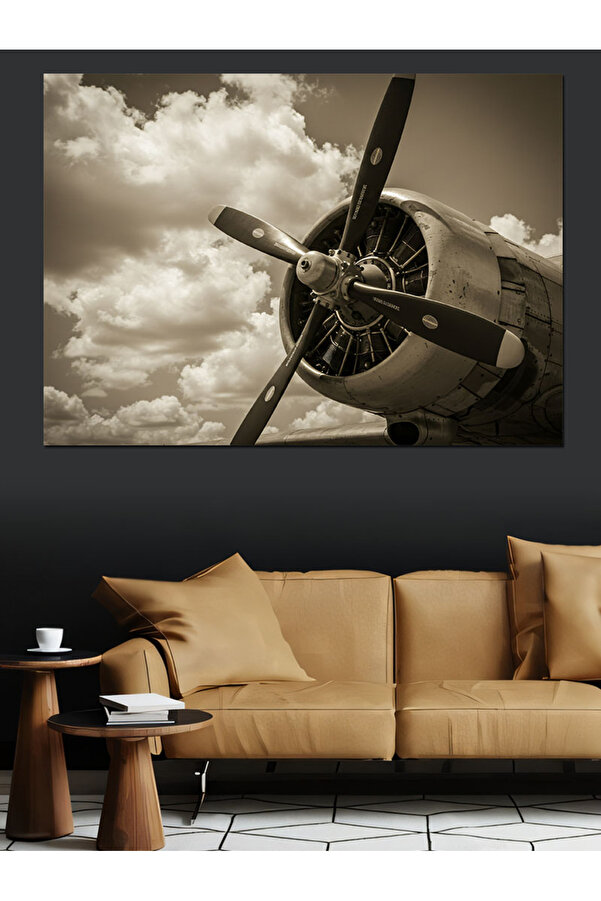 Tablomega Canvas Decorativ cu elice de avion vechi - Tablou din lemn ...