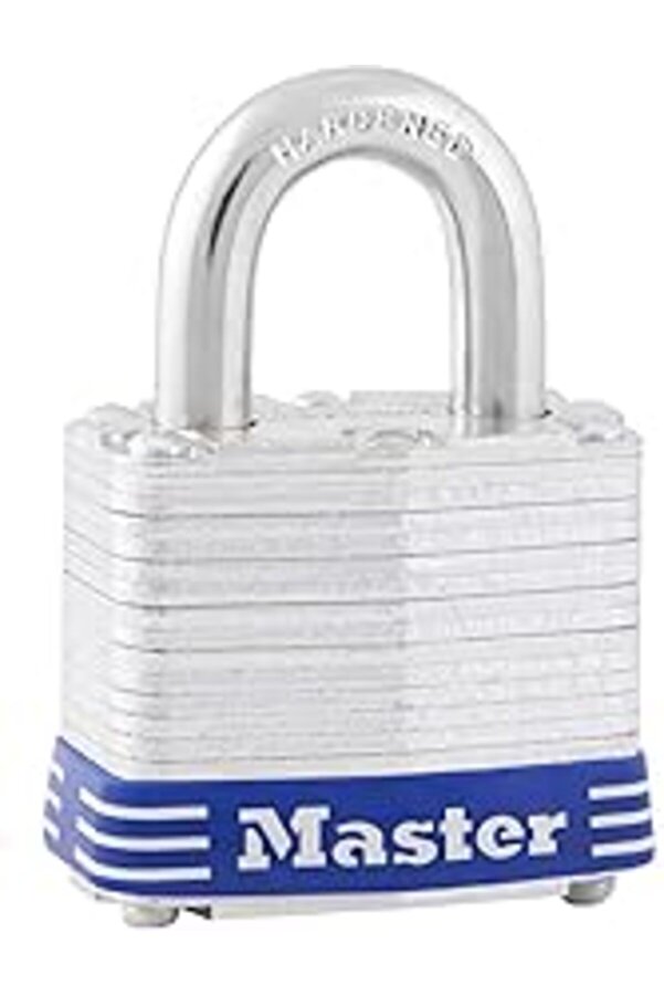 Mu Art Master Lock 3eurd Laminated Steel Padlock with Key, Gray, 5.9 X ...