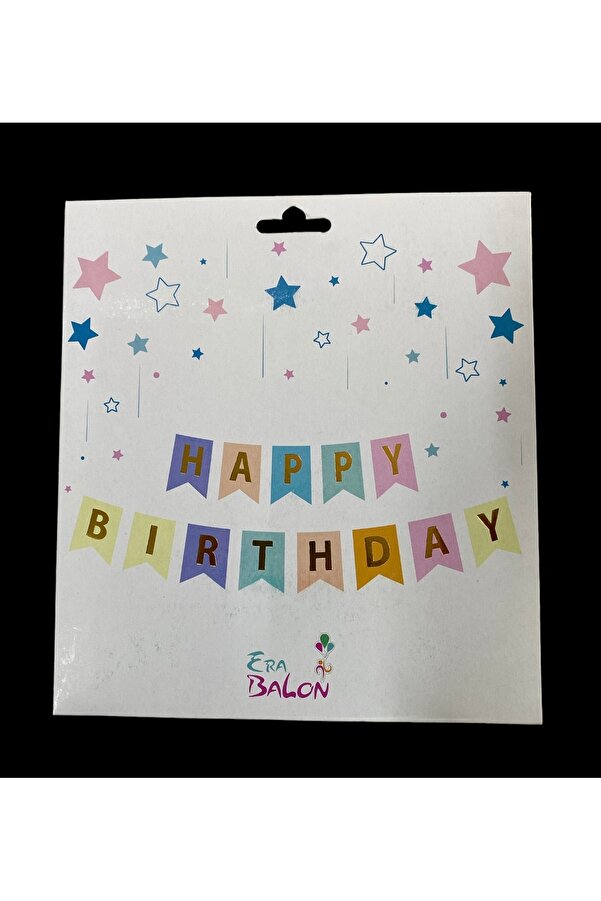BALON DİYARI Happy Birthday Written Kraft Party Banner – Add Color to ...