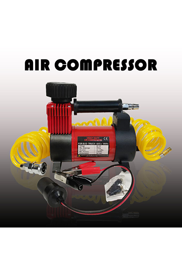 3XR 12V Heavy Duty Air Compressor 150 PSI with Metal Body, Gauge, 3 ...
