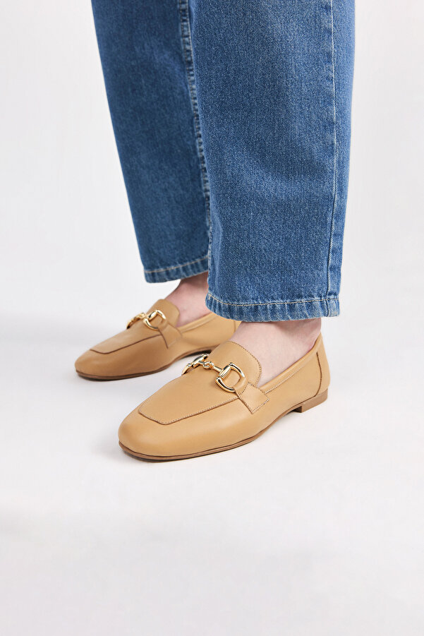Yaya by Hotiç Γυναικεία Loafer Παπούτσια με Πόρπη από Φυσικό Δέρμα ...