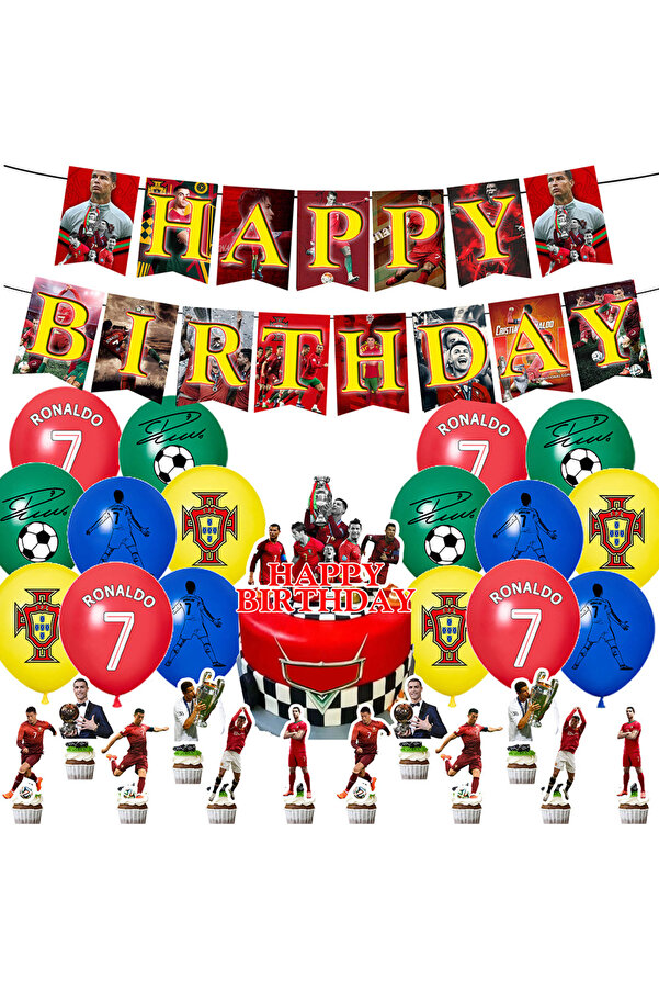 Choice As shown 1set Cr7 Ronaldo Football Theme Birthday Party ...