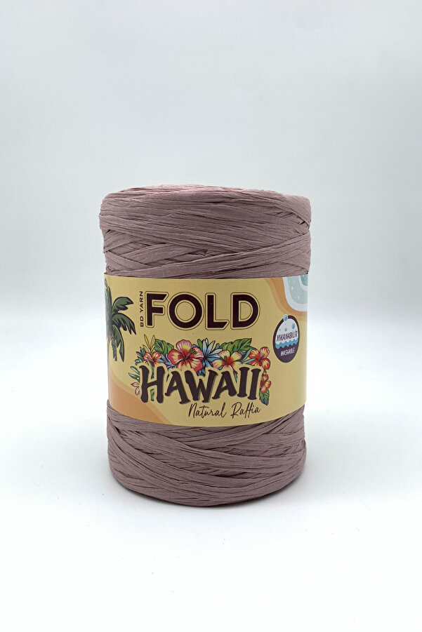 BD fold yarn Dried Rose 510 Hawaii 100 Gr 160 Mt Soft Domestic Raffia ...