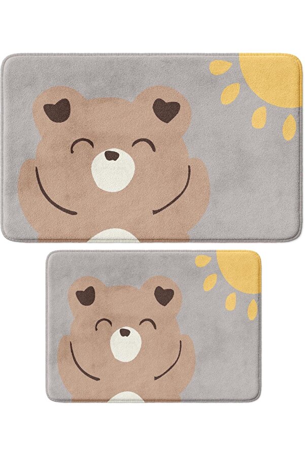 Mu Art Ahşap Микрофибърна постелка за баня Mrt Cute Design, неплъзгаща ...