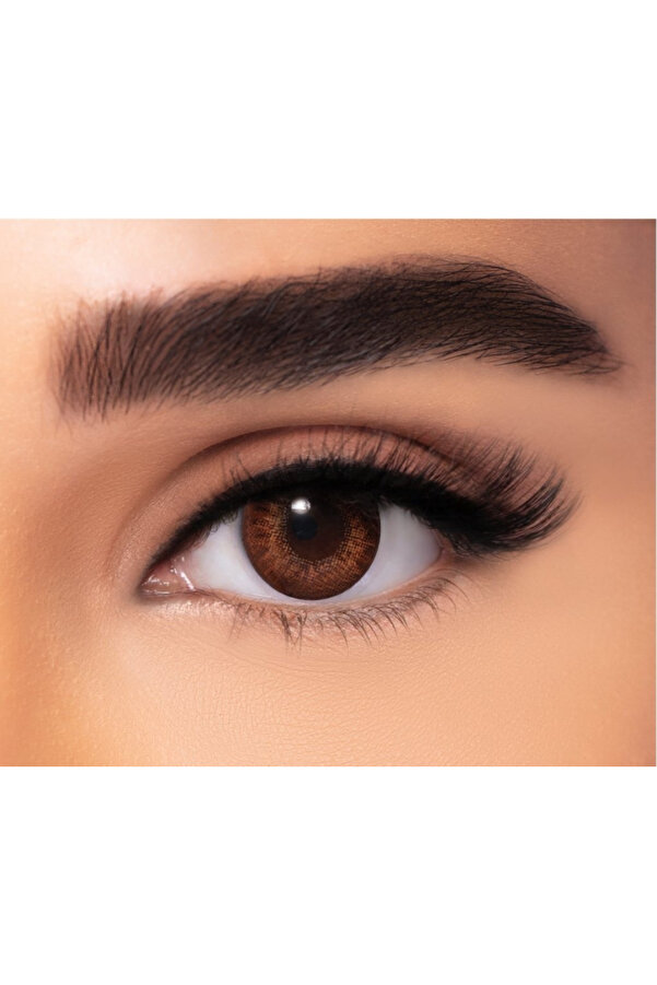 Alcon Air Optix Monthly Color Contact Lens - Brown - ( 5 Power)- Trendyol