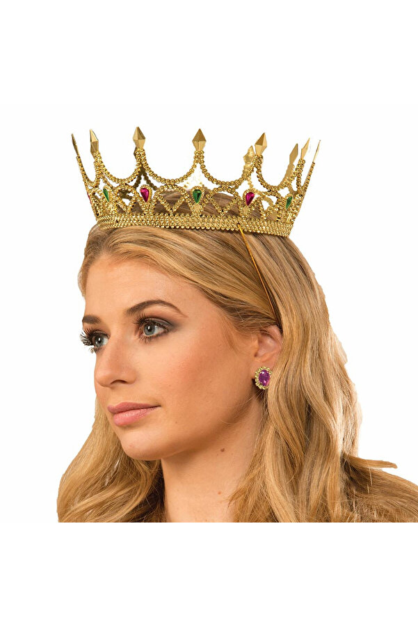 STOREMAX Ezg Crowned Renaissance Costume Royal Medieval Golden Queen ...