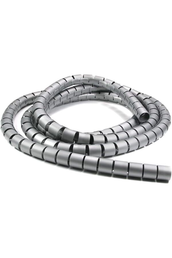 DERİK Leather Spiral Tube Cable Tray Desk Computer Cable Plug Organizer ...