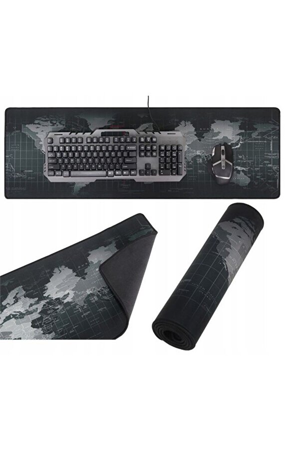 Zola Mouse Pad Zola Rubberised For Gaming World Map 88x30cm - Trendyol
