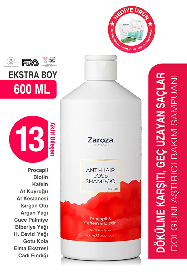 ZAROZA Anti-Hair Loss Fast Growth Strengthening Procapil Biotin Shampoo ...